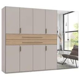 Dreht&uuml;renschrank wimex "Digit Kleiderschrank wahlweise mit oder ohne Spiegel", kaschmir, absetzung und griffe dorena oak nachbildung, B:270cm H:208cm T:58cm, Holzwerkstoff, Schr&auml;nke, Dreht&uuml;renschrank, erh&auml;ltlich in den Breiten 225cm oder 270cm (mit 8 oder 10 T&uuml;ren)