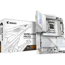 Gigabyte Mainboard "X870E AORUS PRO ICE Motherboard - Unterst&uuml;tzt AMD Ryzen 9000 CPUs, 16+", wei&szlig;, B:27,2cm H:8,4cm T:34cm, Mainboards