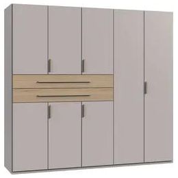 Dreht&uuml;renschrank wimex "Digit Kleiderschrank wahlweise mit oder ohne Spiegel", kaschmir, absetzung und griffe dorena oak nachbildung, B:225cm H:208cm T:58cm, Holzwerkstoff, Schr&auml;nke, Dreht&uuml;renschrank, erh&auml;ltlich in den Breiten 225cm oder 270cm (mit 8 oder 10 T&uuml;ren)