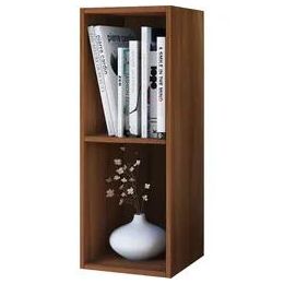 Standregal Vcm "Holz Stand Regal Aufbewahrung Deko B&uuml;cher Mendas 2", braun (kern, nussbaum), B:34cm T:30cm, Regale, Standregal