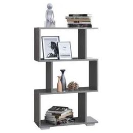 Standregal Vcm "Holz Raumteiler Stand Regal Deko B&uuml;cher Palusa M", schwarz (anthrazit), B:60cm T:24cm, Regale, Standregal