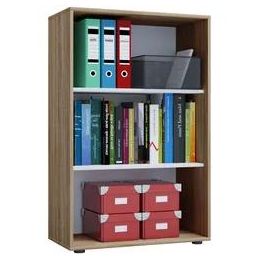 B&uuml;cherregal Vcm "Holz B&uuml;ro Regal B&uuml;cher Ordner Aktenregal Lona 3f", braun (sonoma, eiche (s&auml;gerau)), B:70cm T:37cm, Regale, B&uuml;cherregal