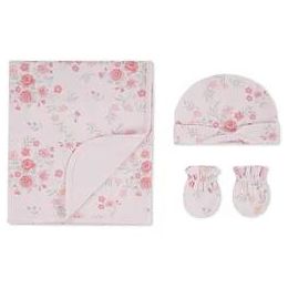 Babydecke HUGGIES BABYWEAR "HGHG 3PC BLANKET SET", Baby, rosewater, Baumwolle, bedruckt, Wohndecken Babydecke, mit All-Over Print