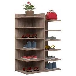 Schuhschrank Vcm "Schuhregal Schuhschrank Schuhkommode Enosa", braun (sonoma, eiche), B:60cm T:30cm, Obermaterial: 100% Holz Wood., Schr&auml;nke, Schuhschrank