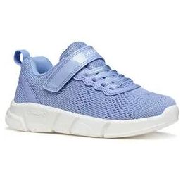 Sneaker Geox "J ARIL GIRL", M&auml;dchen, Gr. 27, hellblau, Lederimitat, Textil, Schuhe Sneaker, Slipper mit Klettverschluss, Gr&ouml;&szlig;enschablone zum Download
