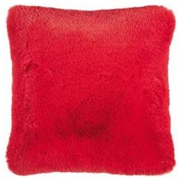 Dekokissen Pad "Evita", rot, unifarben, B:45cm L:45cm, Polyester, Dekokissen_Sitzkissen_Kissenh&uuml;llen, Kunstfell