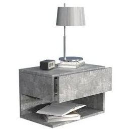 Nachttisch Vcm "Wandschublade Wand H&auml;nge Nachttisch Usal XL 45cm", grau (beton, grau), B:45cm T:32cm, Sideboards, Nachttisch