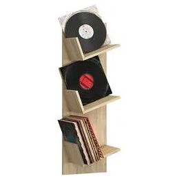 Media-Regal Vcm "Holz B&uuml;cher Schallplatten LP H&auml;nge Wandregal Sulda", braun (sonoma, eiche (s&auml;gerau)), B:33cm T:26cm, Regale