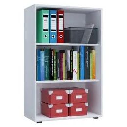 B&uuml;cherregal Vcm "Holz B&uuml;ro Regal B&uuml;cher Ordner Aktenregal Lona 3f", wei&szlig;, B:70cm T:37cm, Regale, B&uuml;cherregal