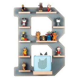 Wandregal BOARTI "Holz Regal Buchstabe B f&uuml;r Toniebox Tonies Figuren", grau, B:41cm T:19cm, Regale, Wandregal