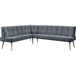 Eckbank, B:254cm H:95cm T:196cmantrazith, exxpo - SOFA FASHION, 94% PES, 6% NY, Esszimmer, Sitzb&auml;nke, "Latte", moderne Sitz- und R&uuml;ckensteppung,