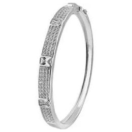 Armreif Firetti "Schmuck Geschenk Silber 925 Armschmuck Armband Glitzer", silberfarben, kristallwei&szlig;, kristallwei&szlig;, Armb&auml;nder, Damen, Silber 925 (Sterlingsilber), Armreif, mit Zirkonia (synth.)
