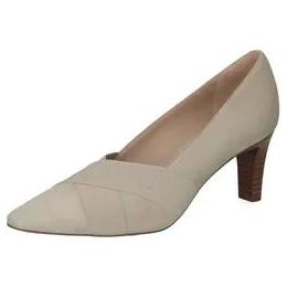Pumps Peter Kaiser "Peter Kaiser Pumps Veloursleder/Textil", Damen, Gr. 38,5, taupe, Textil, Veloursleder, Schuhe Pumps