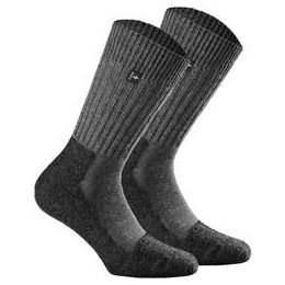 Kurzsocken Rohner Socks "Socken Original 2er Pack", Herren, Gr. 42-44, grau (anthrazit), Obermaterial: 70% Schurwolle WV. 25% Polyacryl PAN. 3% Elasthan EL. 2% Polyester PES., Socken