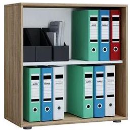 B&uuml;cherregal Vcm "Holz B&uuml;ro Regal B&uuml;cher Ordner Aktenregal Lona 2f", braun (sonoma, eiche (s&auml;gerau)), B:70cm T:37cm, Regale, B&uuml;cherregal