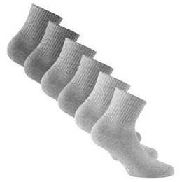 Kurzsocken Rohner Socks "Socken Rohner Basic Sport Quarter 3er pack 3er Pack", Herren, Gr. 35-38, grau, Obermaterial: 75% Baumwolle CO. 23% Polyamid PA. 2% Elasthan EL., Socken