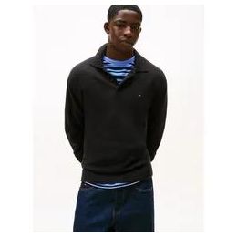 Tommy Hilfiger Polokragenpullover TOMMY JEANS "TJM ESSENTIAL POLO", Herren, Gr. 3XL, schwarz, Strick, Obermaterial: 100% Baumwolle, slim fit normal, Rippb&uuml;ndchen, Pullover, slim fit, Feinstrick