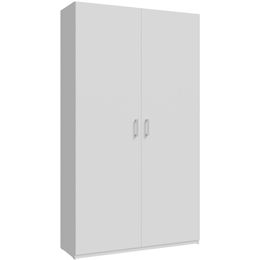 Kleiderschrank FORTE, wei&szlig;, B:119,5cm H:210,5cm T:42cm, FSC-zertifizierter Holzwerkstoff, Schr&auml;nke, Kleiderschrank, B/H/T 119,5/210,5/42cm, stehende Montage