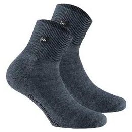 Kurzsocken Rohner Socks "Socken 2er Pack", Herren, Gr. 44-46, blau, Obermaterial: 42% Wolle mw. 41% Polyamid PA. 15% Polypropylen PP. 2% Elasthan EL., Socken