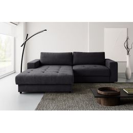 Ecksofa WERK2 "Indiana inkl. Bettfunktion & Bettkasten, bequem, Breite 270cm, L-Form", grau, B:270cm H:76cm T:182cm, 92% Polyester, 8% Nylon, Sofas, Ecksofa, Moderne, elegante Polsterecke, Komfortpolsterung und losen Kissen.