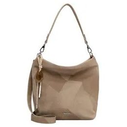 Beuteltasche Tamaris "Beutel TAS Karen", Damen, Gr. B/H/T: 31cm x 29cm x 13cm 0, beige (sand 420), Polyurethan, Taschen Beuteltasche