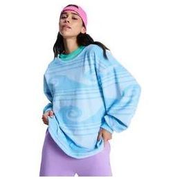 Sweatshirt Roxy "Make It Sunny", Damen, Gr. S, airy blau make a splash big, Obermaterial: 78% Walkfrottier, 22% Microfaser;, Sweatshirts Sweatshirt