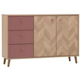 Kommode Schildmeyer "Visby, Breite 109 cm", eiche hell, mauve, B:109cm H:73,9cm T:33,05cm, FSC-zertifizierter Holzwerkstoff, Sideboards, Kommode, Made in Germany