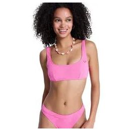 Bandeau-Bikini-Top Roxy "Roxy Paradise Bralette", Damen, Gr. XXL, Cup B, sangria sunset, Obermaterial: 86% Microfaser, 14% Elasthan;, Bikini-Oberteile