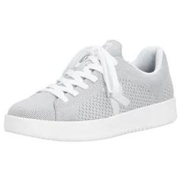 Plateausneaker Rieker SPORT, Herren, Gr. 38, grau, Textil, unifarben, Schuhe Plateausneaker, Slip-on Sneaker, Halbschuh, Freizeitsneaker mit aufgesetzter Schn&uuml;rung