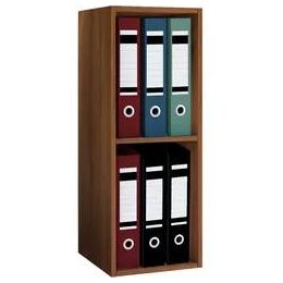 B&uuml;cherregal Vcm "Holz B&uuml;ro Regal B&uuml;cher Ordner Aktenregal Offas 2f", braun (kern, nussbaum), B:34cm T:30cm, Regale, B&uuml;cherregal
