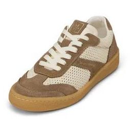 Marc O'Polo Sneaker MARC O'POLO "aus edlem Rindleder mit H&auml;keleins&auml;tzen", Damen, Gr. 41, earthy taupe, Obermaterial: 80% Leder (Rind), 20% Polyester, unifarben, Schuhe Sneaker