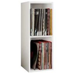 Media-Regal Vcm "Holz Schallplatten LP Stand Regal Platto 2fach", wei&szlig;, B:34cm T:30cm, Regale
