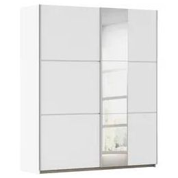 Schwebet&uuml;renschrank Rauch "Kleiderschrank Schrank Garderobe TOPSELLER ASTANA", alpinwei&szlig;, B:175cm H:210cm T:59cm, Holzwerkstoff, Schr&auml;nke, Schwebet&uuml;renschrank, mit 3 Spiegelelementen, Metallgriffleisten alufarbig MADE IN GERMANY
