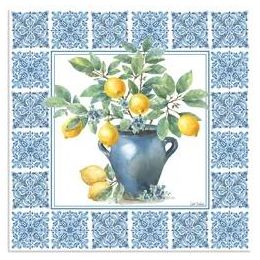 Wandbild Artland "Le Citron VI", farbe bild(er): blau, B:40cm H:40cm, Alu Dibond, Bilder, als Alubild, Leinwandbild, Poster, Wandaufkleber in verschied. Gr&ouml;&szlig;en