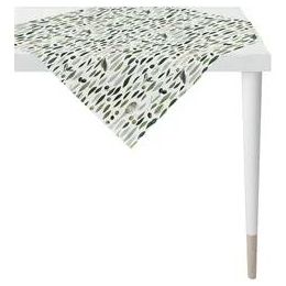 Tischdecke Apelt "7007", gr&uuml;n, natur, B:100cm L:100cm, Obermaterial: 75% Baumwolle, 25% Polyester, Tischdecken, Tischdecke, Olivendesign als all-over