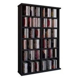 Media-Regal Vcm "Holz CD DVD Stand Regal Schrank St&auml;nder Ronul", schwarz, B:60cm T:18cm, Regale