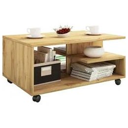 Couchtisch Vcm "Holz Sofatisch Couchtisch Rollen rollbar Stango L", braun (honig, eiche), B:80cm T:50cm, Tische, Couchtisch