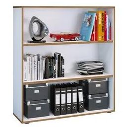 B&uuml;cherregal Vcm "Holz B&uuml;ro Regal B&uuml;cher Ordner Aktenregal Salia 3f", wei&szlig;, B:100cm T:33cm, Regale, B&uuml;cherregal