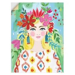 Wandbild Artland "Boho Girl II", farbe bild(er): farbig, B:30cm H:40cm, Bilder, als Alubild, Leinwandbild, Poster, Wandaufkleber in verschied. Gr&ouml;&szlig;en