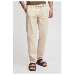 Leinenhose Blend "BHLanias", Herren, Gr. XL, US-Gr&ouml;&szlig;en, beige (chalk stone), 55% Leinen, 45% Baumwolle, unifarben, regular fit lang, Hosen, Leinen-Chinohose mit Kordel im Bund