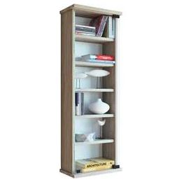Media-Regal Vcm "Holz CD DVD Wandregal Schrank Loposa Glast&uuml;r", braun (sonoma, eiche), B:31cm T:18cm, Regale