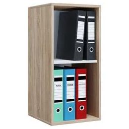 B&uuml;cherregal Vcm "Holz B&uuml;ro Regal B&uuml;cher Ordner Aktenregal Lona l 2f", braun (sonoma, eiche), B:35cm T:37cm, Regale, B&uuml;cherregal