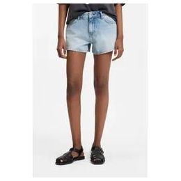 HUGO BOSS Jeansshorts HUGO BLUE "Galimon", Damen, Gr. 30, N-Gr, turquoise, aqua 445, Denim/Jeans, Obermaterial: 100% Baumwolle, unifarben, kurz, Jeans Jeansshorts, Mid Rise, Logo-Stitching