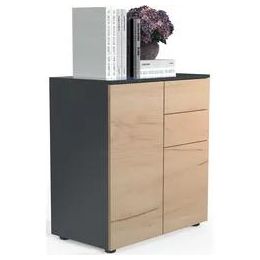 Kommode Vcm "Holz Kommode Sideboard Anrichte Dalosa 4 Schublade", braun (anthrazit, honig, eiche), B:70cm T:39cm, Sideboards, Kommode