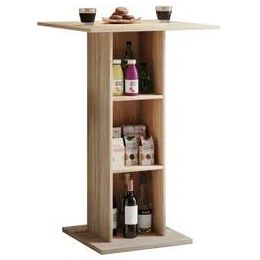 Bartisch Vcm "Holz Bartisch Tresen Stehtisch Bistrotisch Standos", braun (sonoma, eiche (s&auml;gerau)), B:70cm T:70cm, Tische, Bartisch