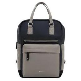 Rucksack Tamaris "Rucksack TAS Gianna", Damen, Gr. B/H/T: 38cm x 38cm x 17cm, blau (blau 500), Obermaterial: 60% Polyurethan PU. 40% Polyester PES., Rucks&auml;cke Rucksack