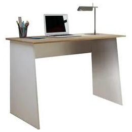 Schreibtisch Vcm "Holz Schreibtisch Computertisch Masola Maxi", braun (wei&szlig;, sonoma, eiche), B:110cm T:50cm, Tische, Schreibtisch
