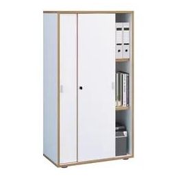 Aktenschrank Vcm "B&uuml;roschrank Aktenschrank Schiebet&uuml;ren Salia 3fach", wei&szlig;, B:60cm T:37cm, Obermaterial: 100% Holz Wood., Schr&auml;nke