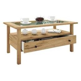 Couchtisch Vcm "Holz Sofatisch Couchtisch Schublade Lingis L", braun (honig, eiche), B:90cm T:54cm, Tische, Couchtisch