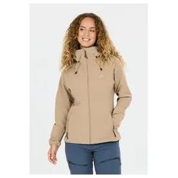 Outdoorjacke WHISTLER "Kodie", Damen, Gr. 50, hellbraun, 92% Polyester, 8% Elasthan, unifarben, normal, hoch geschlossener Ausschnitt, Jacken Outdoorjacke, atmungsaktiv